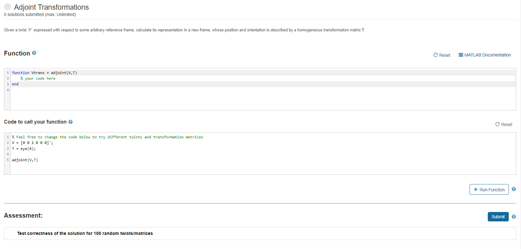 Solved Adjoint Transformations O solutions submitted (max: | Chegg.com