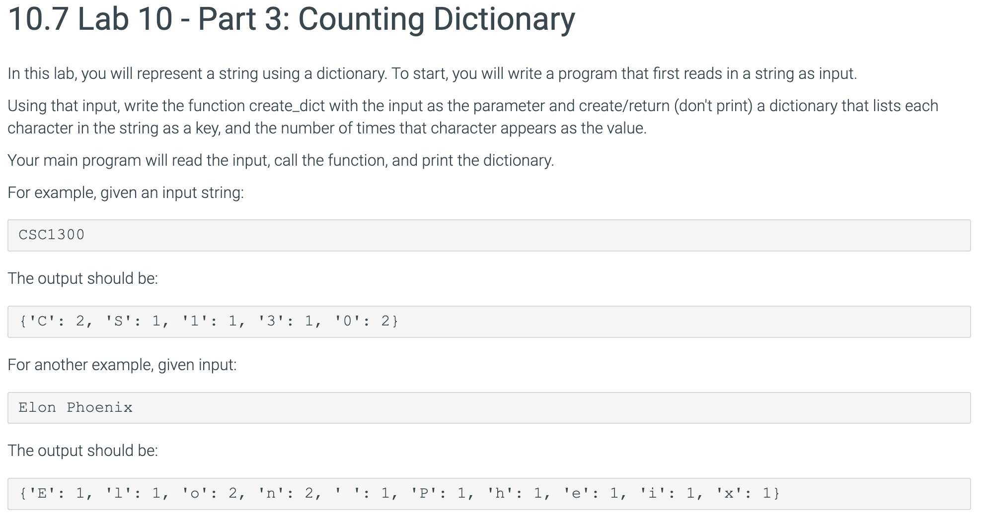 Solved In this lab, you will represent a string using a | Chegg.com