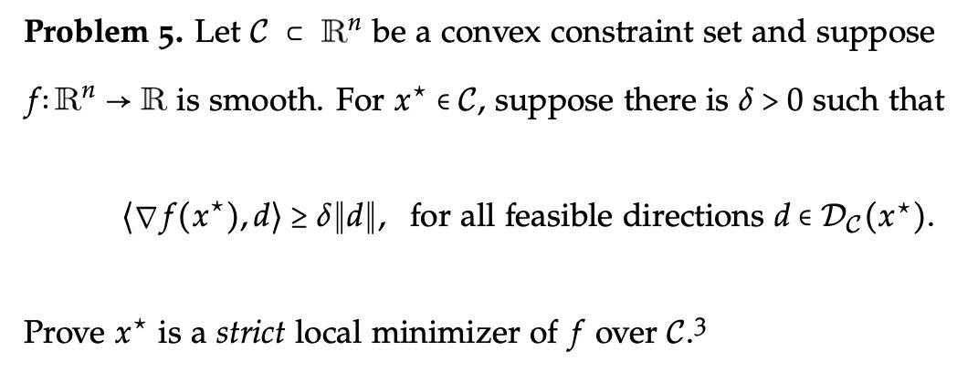 Solved Problem 5. Let C - R" be a convex constraint set and | Chegg.com