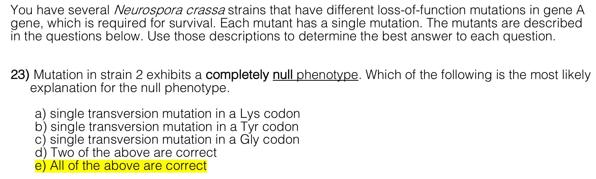 Solved You have several Neurospora crassa strains that have | Chegg.com