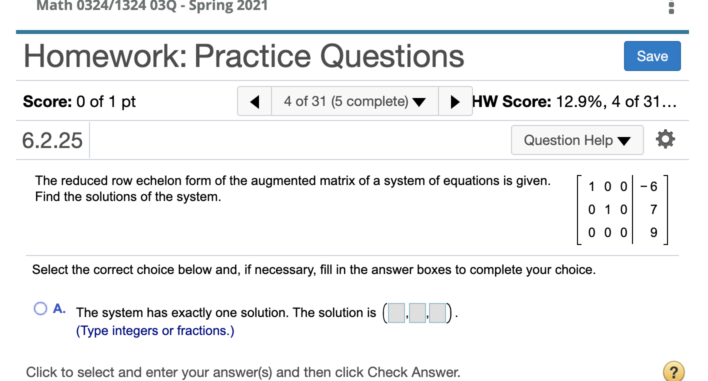 Solved Math 0324/1324 03Q - Spring 2021 Homework: Practice | Chegg.com