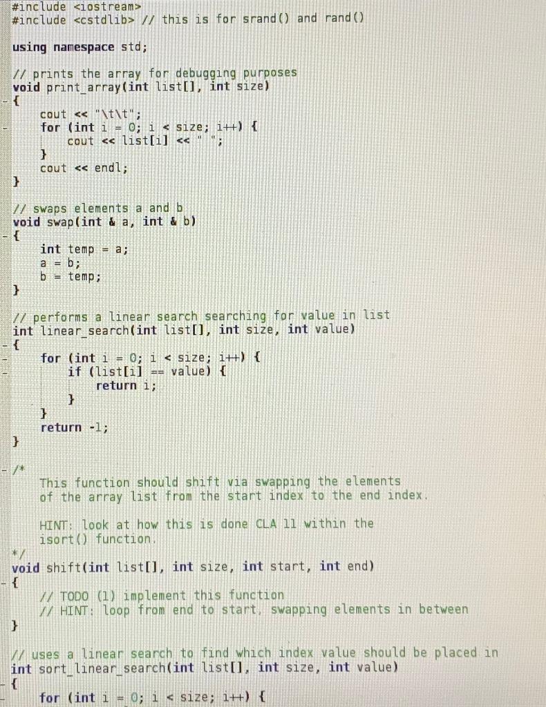 Solved #include #include // this is for srand() and rand() | Chegg.com