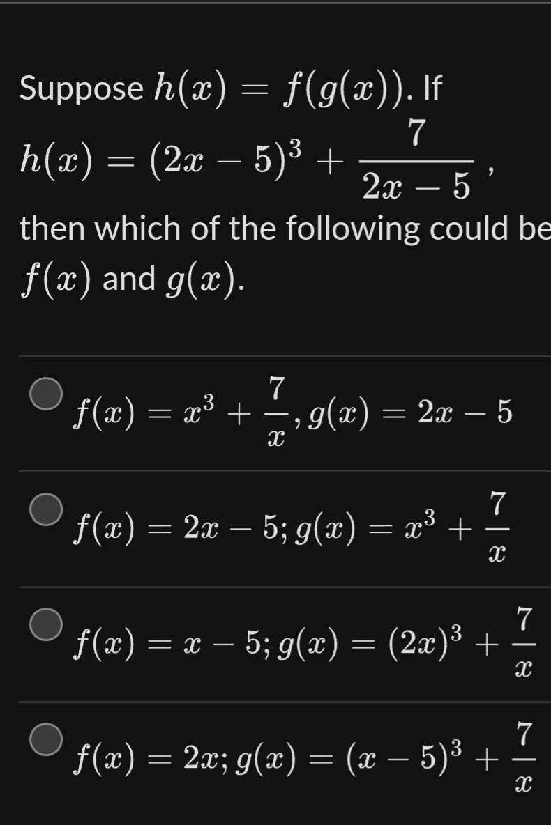 Solved Determine values that would make f(x)=x2−165−x be | Chegg.com