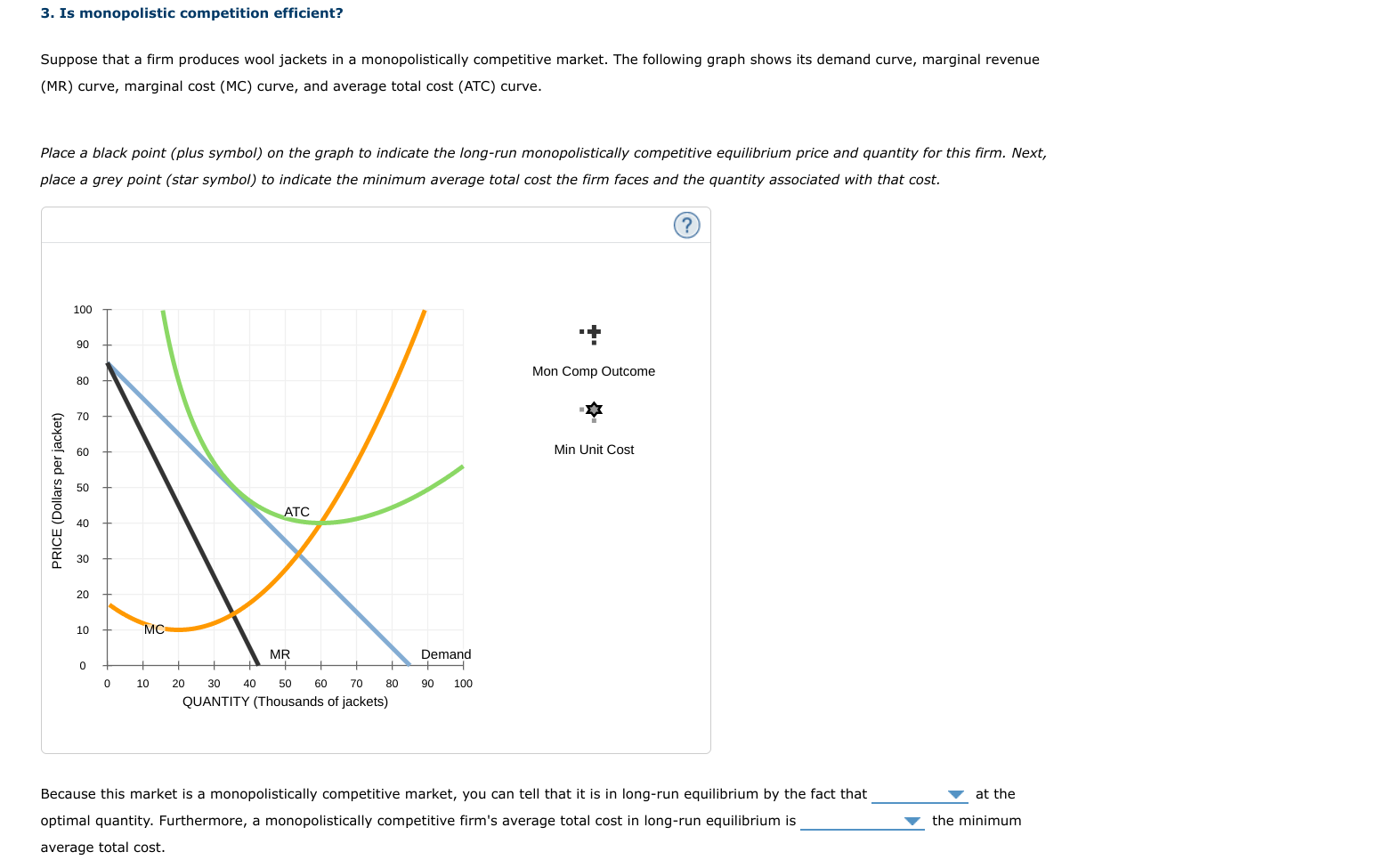 Solved 3. Is monopolistic competition efficient? Suppose | Chegg.com Solved 3. Is monopolistic competition efficient? Suppose | Chegg.com