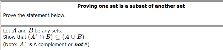 Solved Proving one set is a subset of another set Prove the | Chegg.com