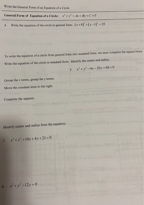 Solved Write an equation of the circle in standard form and | Chegg.com