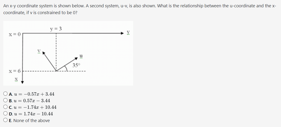 Solved An x-y coordinate system is shown below. A second | Chegg.com