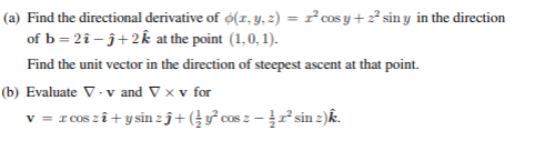 Solved (a) Find the directional derivative of \\( \\phi(x, | Chegg.com