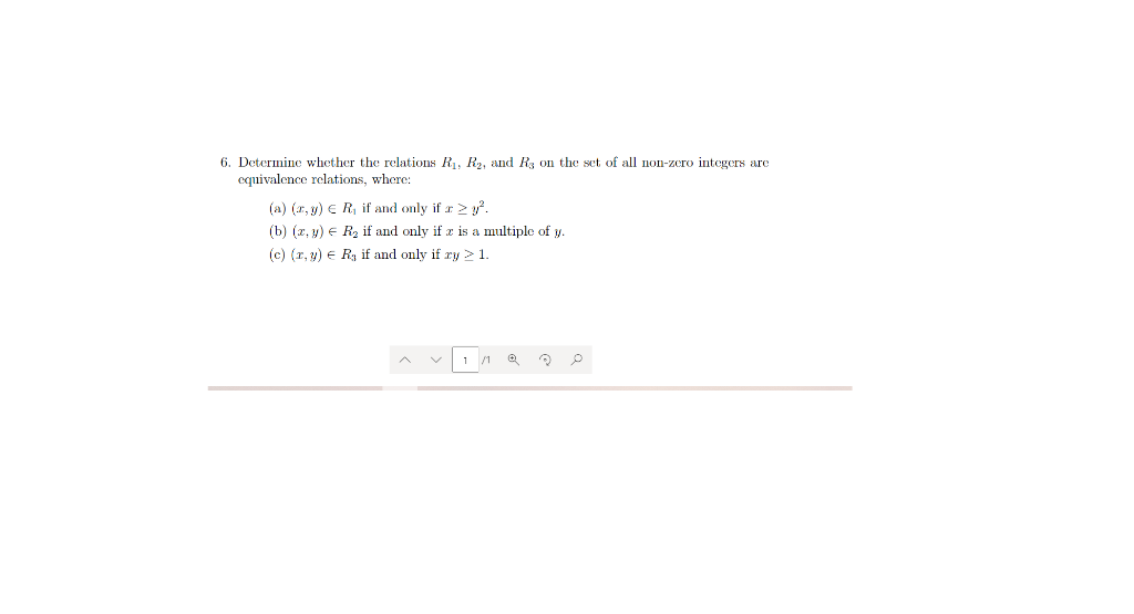Solved Determine whether the relations R1,R2, and R3 on the | Chegg.com