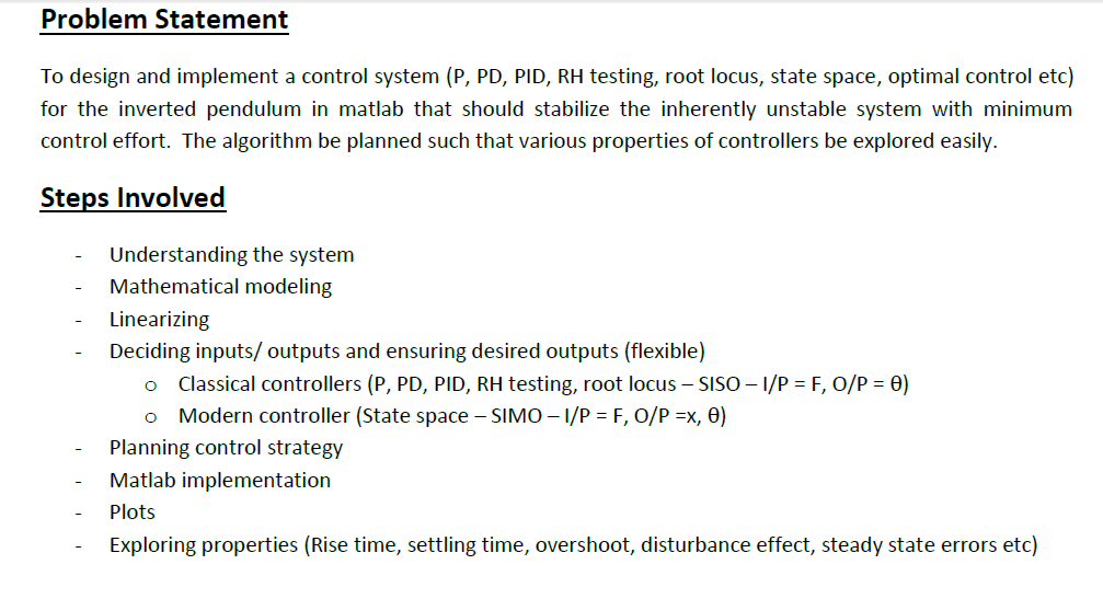 Solved To Design And Implement A Control System P Pd Pid