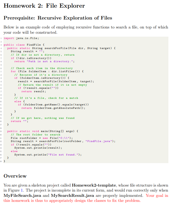 Solved Homework 2: File Explorer Prerequisite: Recursive | Chegg.com