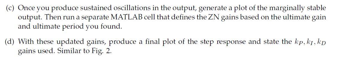 Solved PID tuning Consider a unity feedback control | Chegg.com
