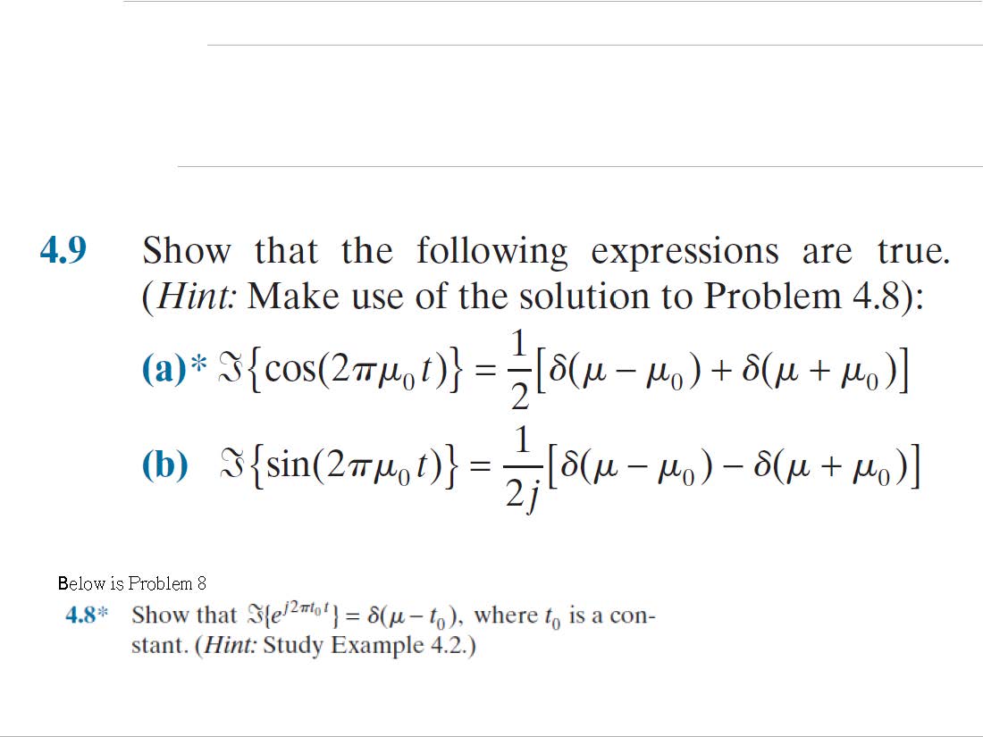 Solved 4.9 Show that the following expressions are true. | Chegg.com