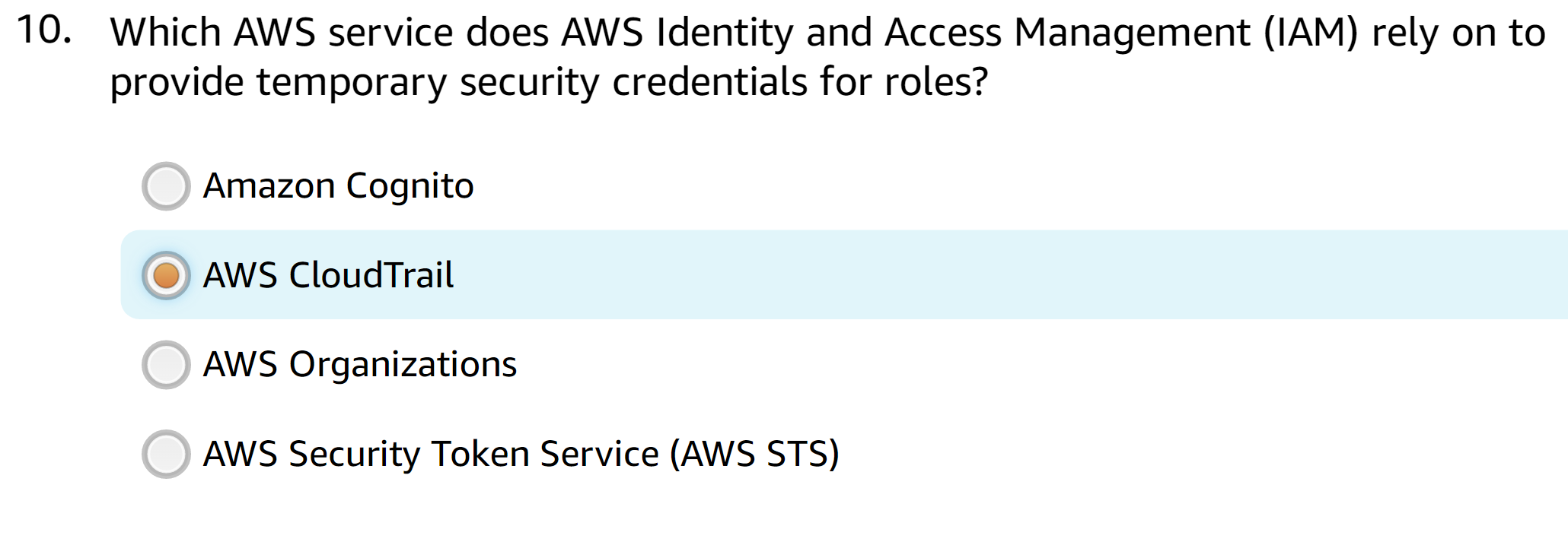 Solved 0. Which AWS service does AWS Identity and Access | Chegg.com