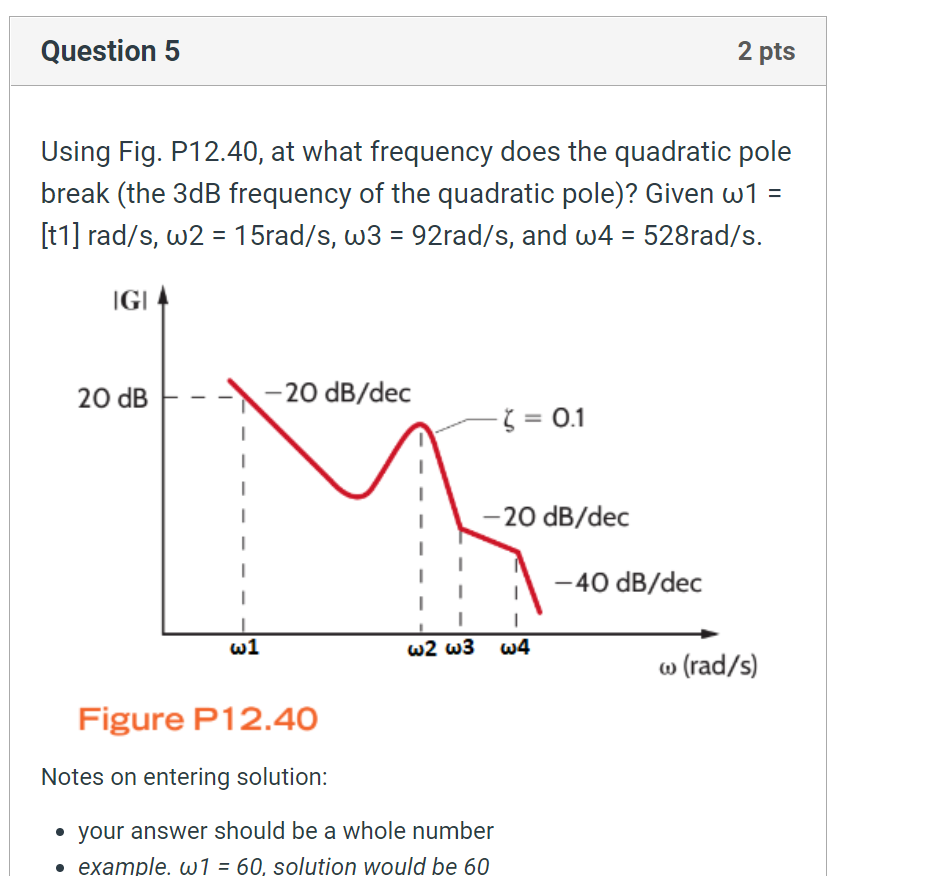 Solved Using Fig. P12.40, at what frequency does the | Chegg.com