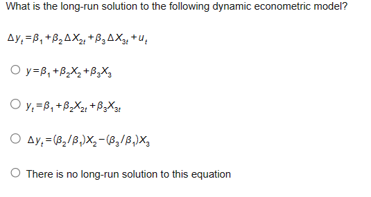 Solved What is the long-run solution to the following | Chegg.com