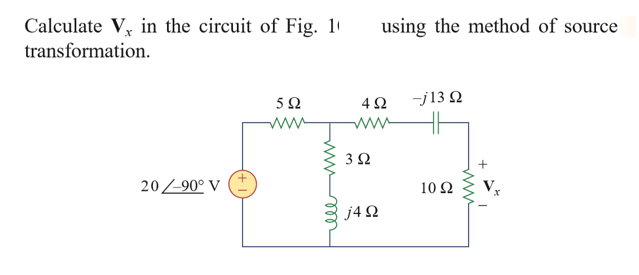 Solved Calculate Vx in the circuit of Fig. 1' using the | Chegg.com