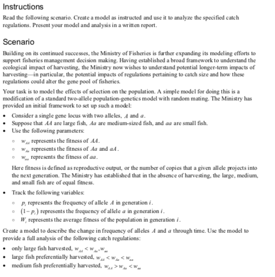 Solved Format Present your model and analysis in a written | Chegg.com