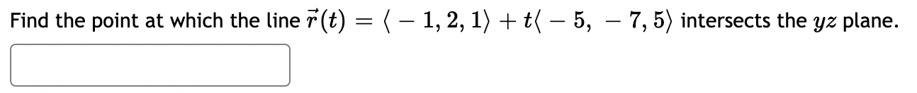 Solved Find the point at which the line \( | Chegg.com