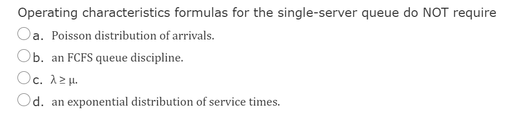 Solved Operating characteristics formulas for the | Chegg.com