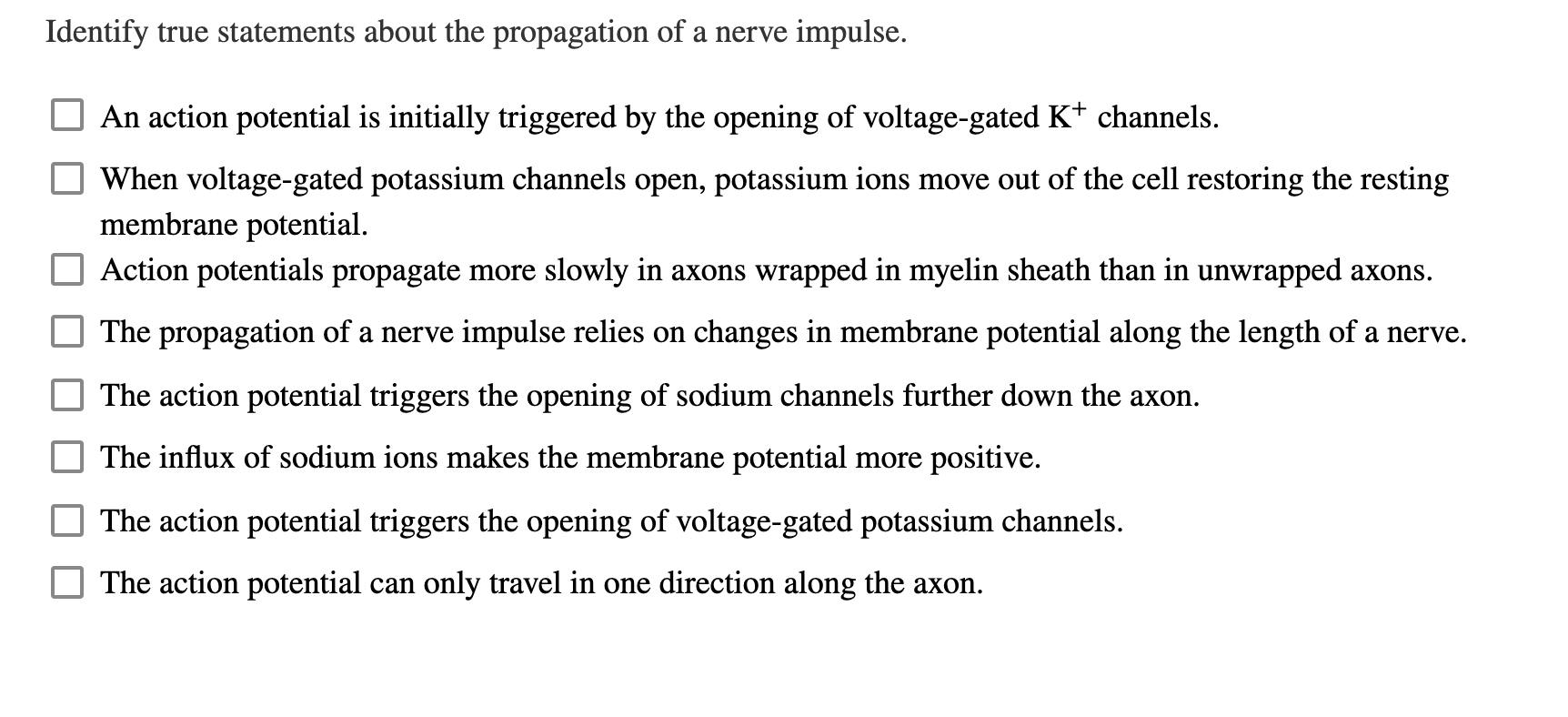Solved Identify true statements about the propagation of a | Chegg.com