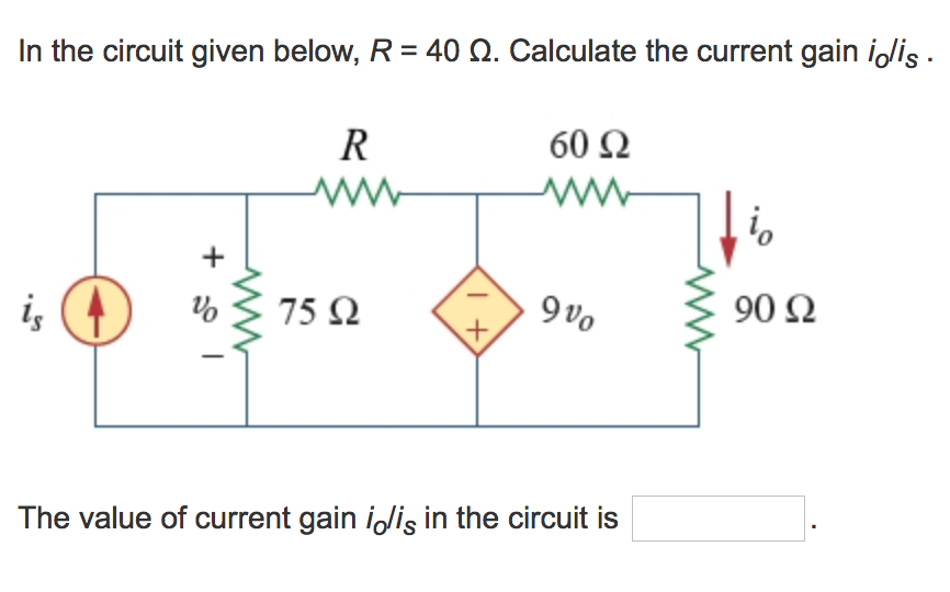 Solved In the circuit given below, R-40 Ω. Calculate the | Chegg.com