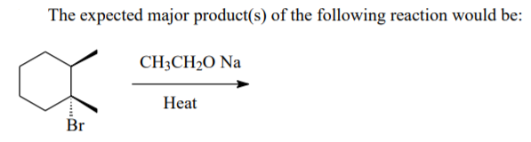 Solved The expected major product(s) of the following | Chegg.com