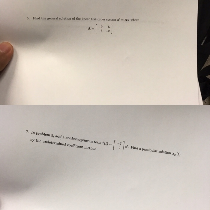 Solved 5. Find the general solution of the linear first | Chegg.com