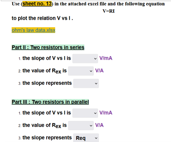 Solved Use (sheet no. 13) in the attached excel file and the | Chegg.com