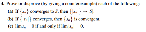 Solved 4. Prove or disprove (by giving a counterexample) | Chegg.com