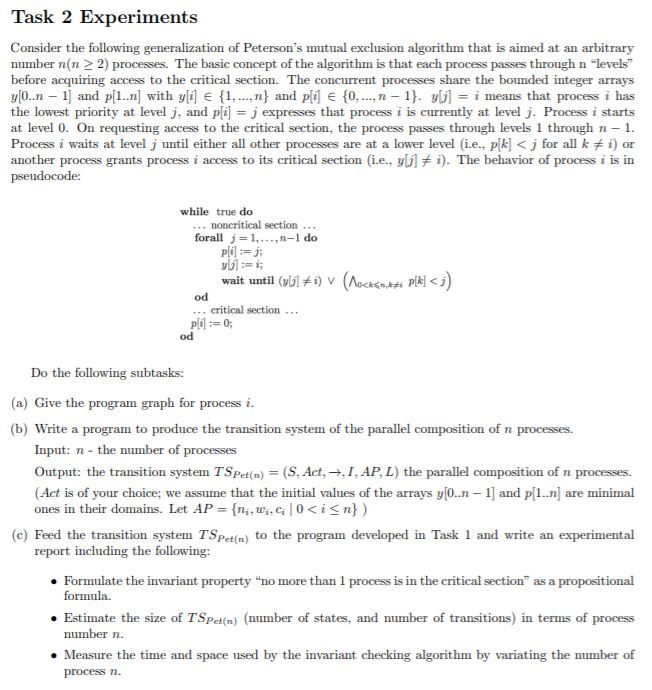 Task 2 Experiments Consider the following | Chegg.com