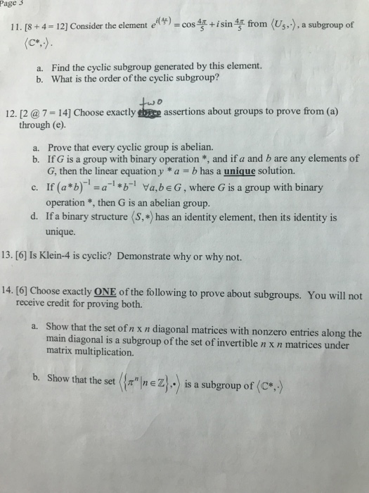 Solved Will someone help me with this abstract algebra | Chegg.com