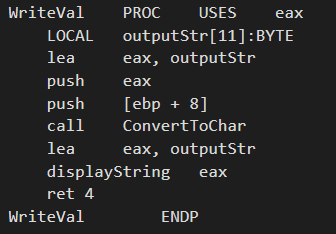 Solved INCLUDE Irvine32.inc ; Macro to get a string input | Chegg.com