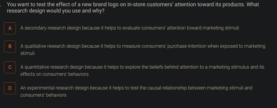 Solved You want to test the effect of a new brand logo on | Chegg.com