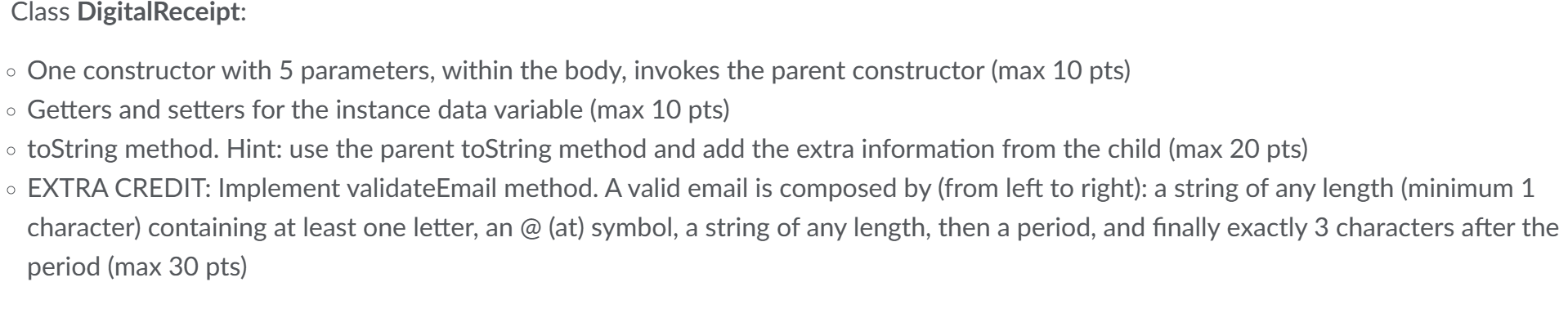 Solved Lass Digitalreceipt Extends Receipt String 