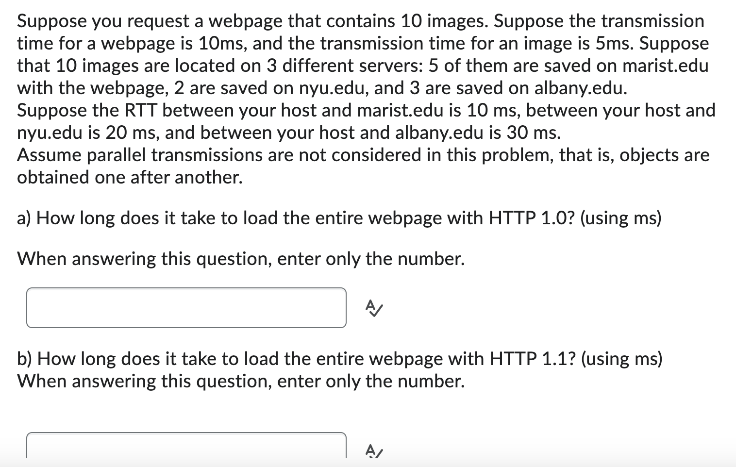 Solved Suppose you request a webpage that contains 10 | Chegg.com
