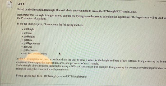 Solved The Rectangle java should have the attributes or | Chegg.com