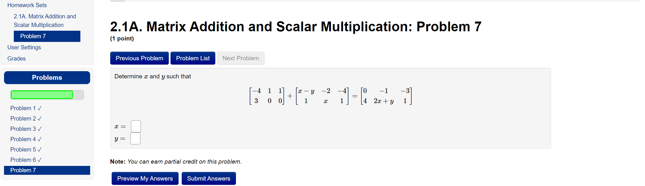 Solved Homework Sets 2.1A. Matrix Addition and Scalar | Chegg.com
