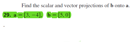 Solved Find The Scalar And Vector Projections Of B ﻿onto