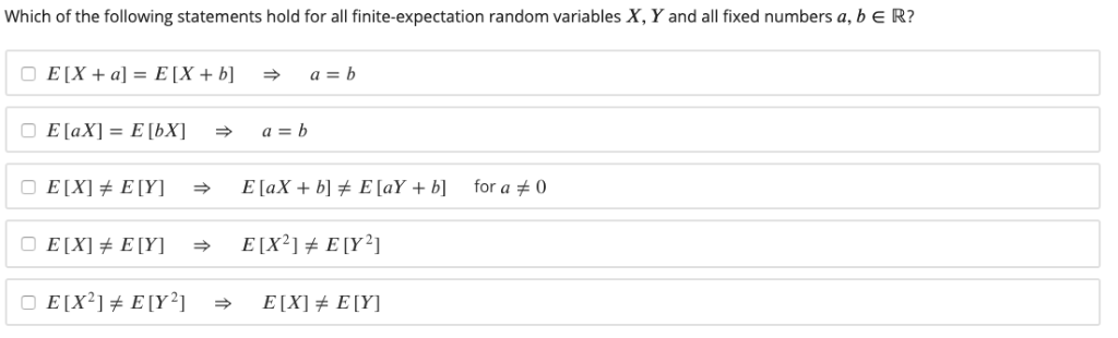 Solved Which of the following statements hold for all | Chegg.com