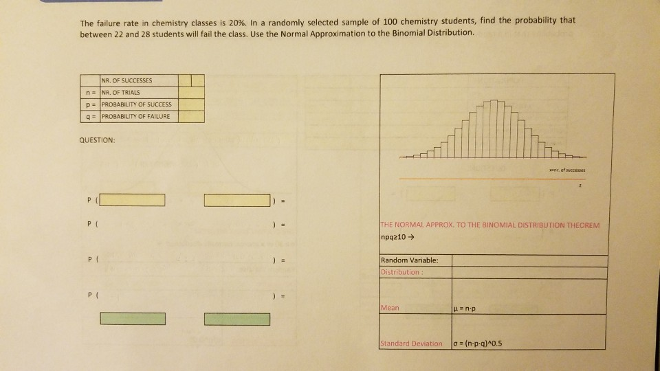 Solved The failure rate in chemistry classes is 20%. In a | Chegg.com