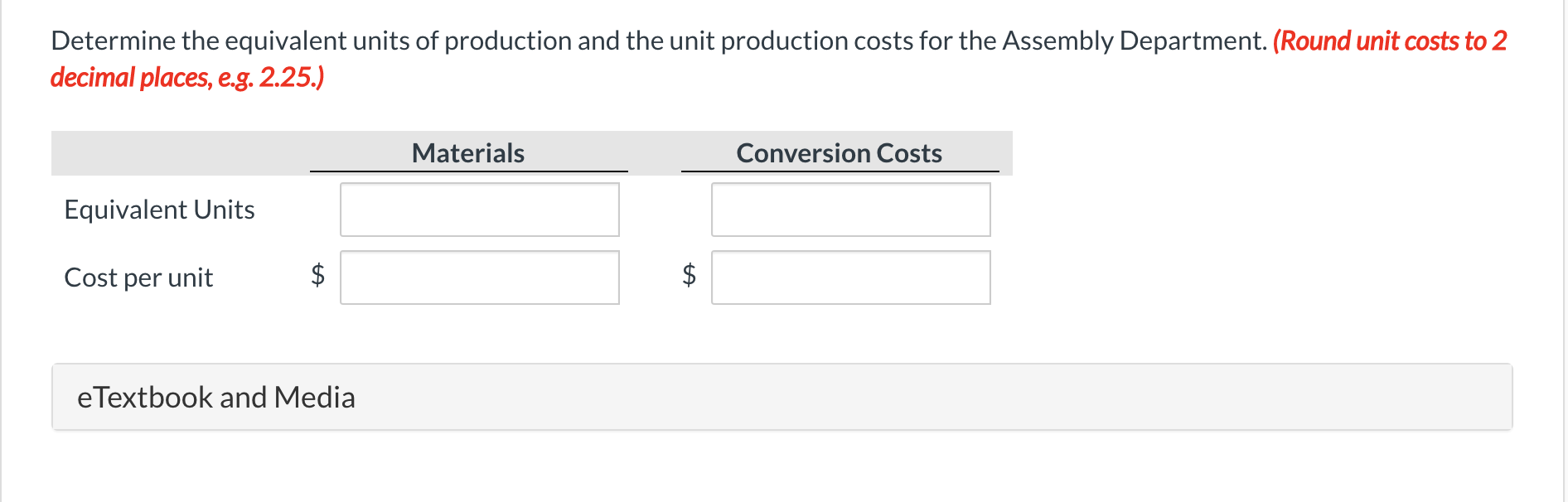 Solved Rivera Company has several processing departments. | Chegg.com
