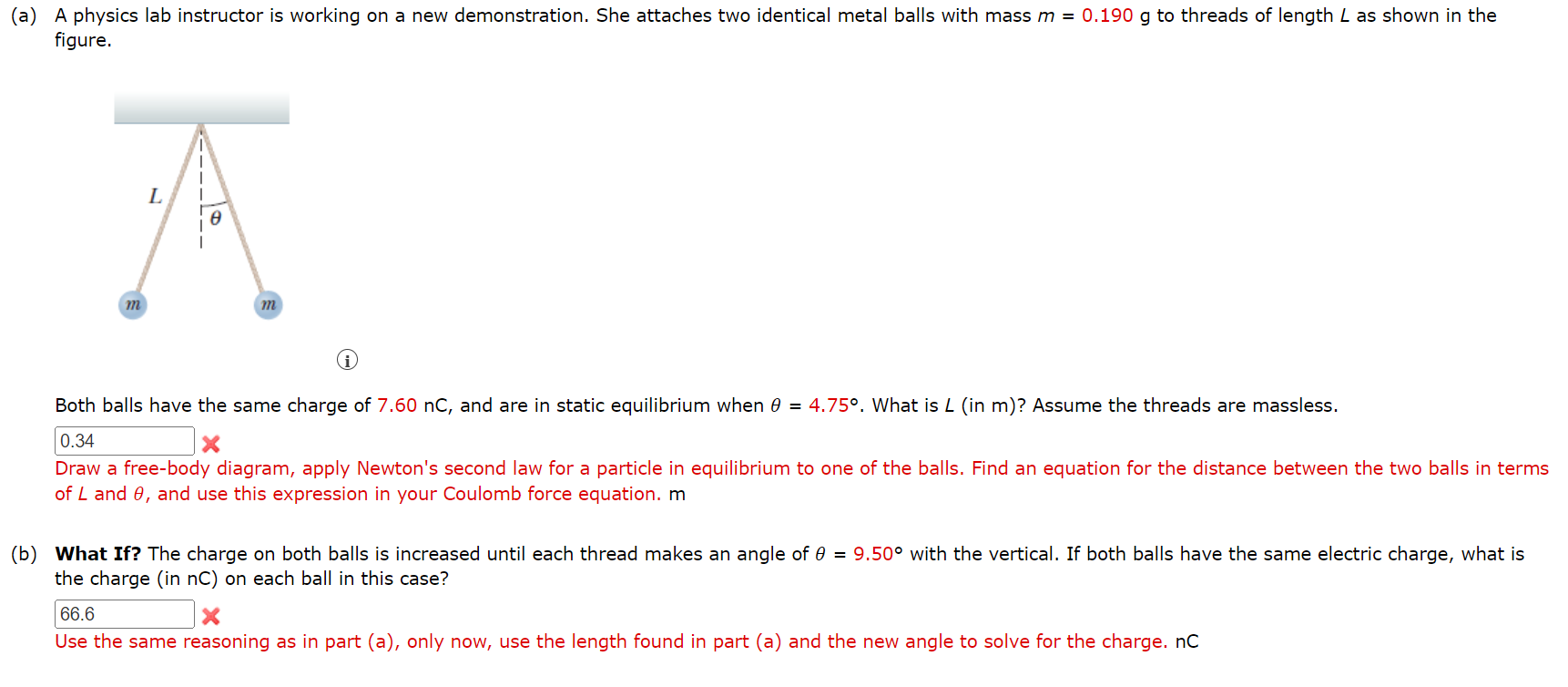 Solved (a) A physics lab instructor is working on a new | Chegg.com