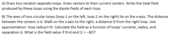 A) Draw two random separate loops. Draw vectors to | Chegg.com