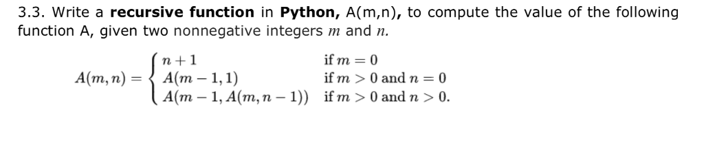Solved 33 Write A Recursive Function In Python Amn To