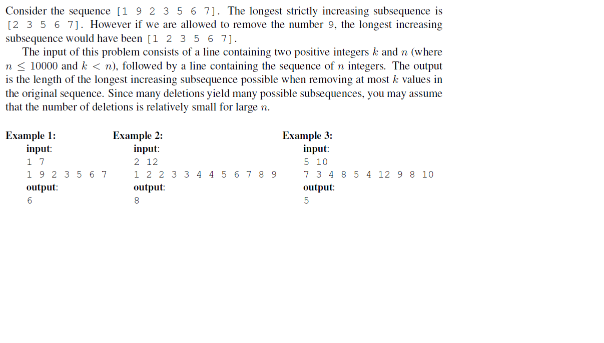 Solved Consider the sequence [1 9 2 3 5 6 7]. The longest | Chegg.com