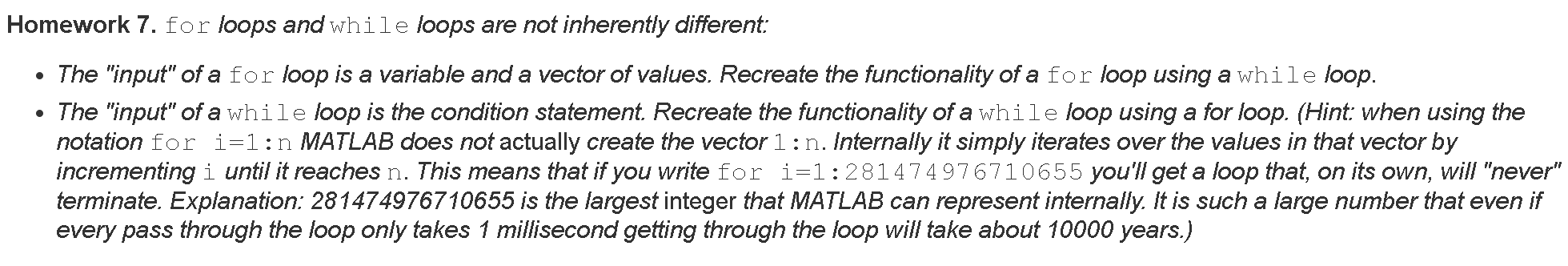 Solved Homework 7 For Loops And While Loops Are Not