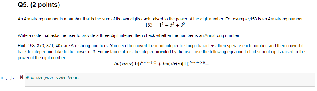 Solved This is for Python, please help Q3. (2 Points) Write | Chegg.com