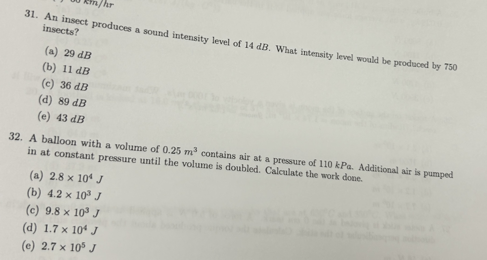 Solved An insect produces a sound intensity level of 14dB. | Chegg.com