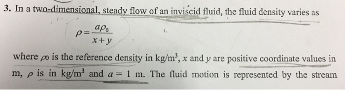 Solved 1. A two-dimensional flow field is described by the | Chegg.com